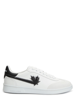 Dsquared2 Erkek Beyaz Siyah Logolu Deri Sneaker 42 EU Dsquared2 Erkek Beyaz Siyah Logolu Deri Sneaker 42 EU
