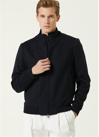 Corneliani Erkek Lacivert Dik Yaka Kaşmir Mont 52 IT Corneliani Erkek Lacivert Dik Yaka Kaşmir Mont 52 IT