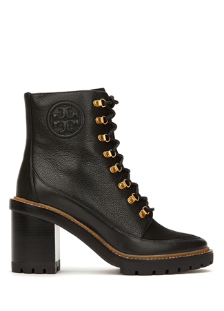 Tory Burch Kadın Siyah Logo Detaylı Deri Bot 0 US Tory Burch Kadın Siyah Logo Detaylı Deri Bot 0 US