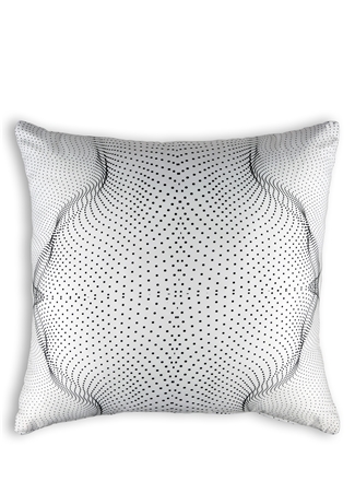 Accract Beyaz Siyah Nokta Desenli Dekoratif Yastık
