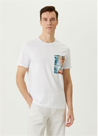 Network Erkek Beyaz T-shirt S EU