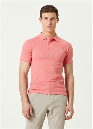 Polo Ralph Lauren Erkek Pembe Yaka T-shirt Kırmızı S EU