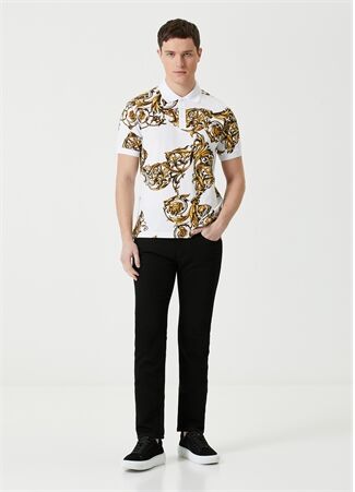 Versace Erkek Slim Fit Siyah Jean Pantolon 32 US