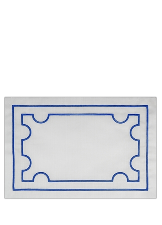 Baci Milano Mavi Kenarı Nakışlı 30x45 Cm Amerikan Servis Baci Milano Mavi Kenarı Nakışlı 30x45 Cm Amerikan Servis