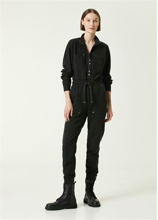 Allsaints Kadın Harper Siyah Dik Yaka Maksi Tulum 6 UK Allsaints Kadın Harper Siyah Dik Yaka Maksi Tulum 6 UK