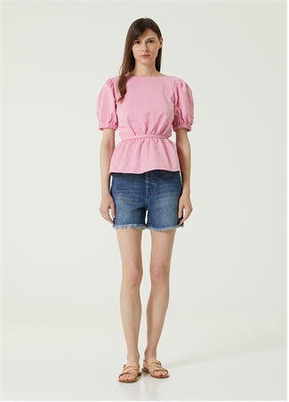 Staud Kadın Pembe Sırt Dekolteli Bağlama Detaylı Bluz XS EU Staud Kadın Pembe Sırt Dekolteli Bağlama Detaylı Bluz XS EU