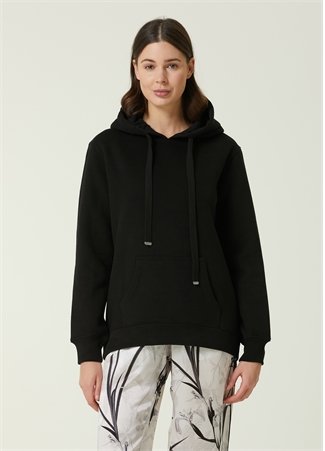 Allsaints Kadın Giselle Siyah Kapüşonlu Zincir Detaylı Sweatshirt S EU Allsaints Kadın Giselle Siyah Kapüşonlu Zincir Detaylı Sweatshirt S EU