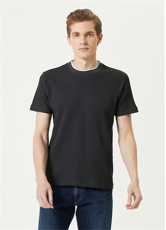 Beymen Club Erkek Antrasit Çift Yaka Detaylı Waffle Dokulu T-shirt Gri S Beymen Club Erkek Antrasit Çift Yaka Detaylı Waffle Dokulu T-shirt Gri S