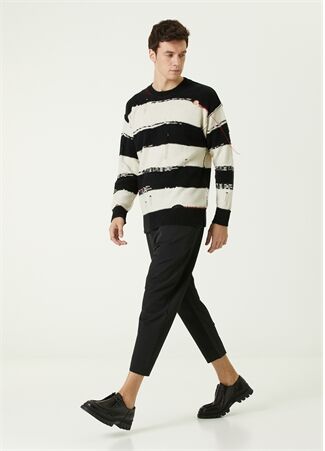 Isabel Benenato Erkek Siyah Düğme Detaylı Cropped Pantolon 48 IT Isabel Benenato Erkek Siyah Düğme Detaylı Cropped Pantolon 48 IT