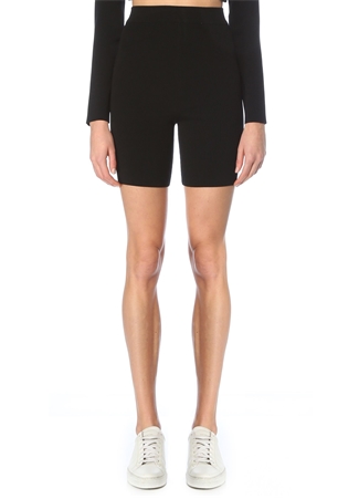 Blender Originated Kadın Siyah Yüksek Bel Triko Biker Şort S