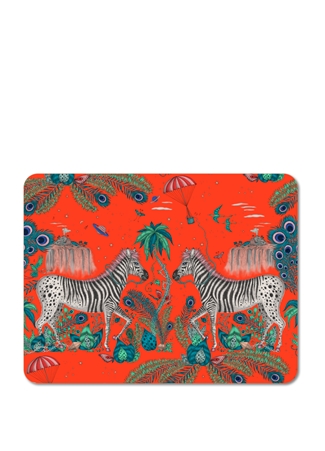 Jamida Lost World Kırmızı Desenli Ahşap Amerikan Servis Jamida Lost World Kırmızı Desenli Ahşap Amerikan Servis