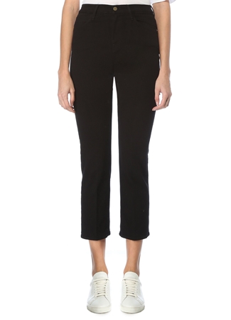 Frame Denim Kadın Le High Straight Siyah Jean Pantolon 23 US
