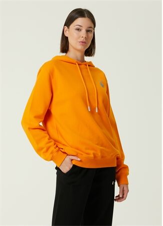 Off-White Kadın Turuncu Kapüşonlu Sweatshirt XS EU