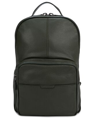 Pal Zileri Erkek Yeşil Deri Sırt Çantası EU