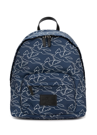 Etro Erkek Lacivert Geometrik Logo Baskılı Sırt Çantası Mavi EU Etro Erkek Lacivert Geometrik Logo Baskılı Sırt Çantası Mavi EU