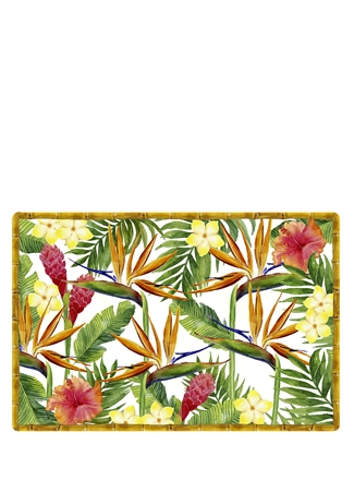 Les Jardins de Comptesse Exotic Karışık Desenli 6li Melamin Amerikan Servis Çok Renkli Les Jardins de Comptesse Exotic Karışık Desenli 6li Melamin Amerikan Servis Çok Renkli