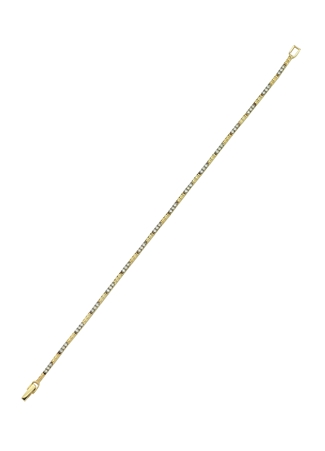 Dime Tribe Erkek Pırlantalı Su Yolu Altın Rengi Bileklik EU