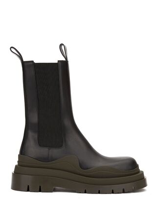 Bottega Veneta Kadın Siyah Deri Bot 38 EU