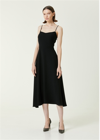 Beymen Club Kadın Siyah Taşlı Askılı Midi Kokteyl Elbise 42 Beymen Club Kadın Siyah Taşlı Askılı Midi Kokteyl Elbise 42