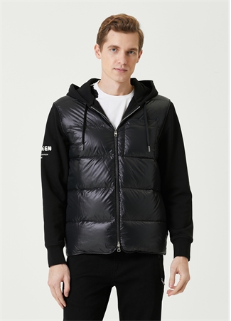 Alexander McQueen Erkek Siyah Kapüşonlu Garnili Logolu Mont M EU Alexander McQueen Erkek Siyah Kapüşonlu Garnili Logolu Mont M EU