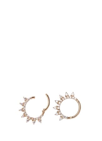 Collection-Pimiento Kadın Pırlantalı Altın Rengi Tek Küpe EU