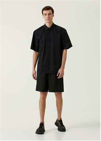 Jil Sander Erkek Siyah Beli Büzgülü Bermuda 48 IT Jil Sander Erkek Siyah Beli Büzgülü Bermuda 48 IT