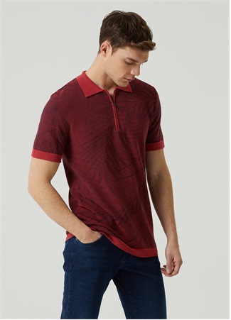 Beymen Club Erkek Bordo Polo Yaka Yaprak Desenli T-shirt Kırmızı S Beymen Club Erkek Bordo Polo Yaka Yaprak Desenli T-shirt Kırmızı S