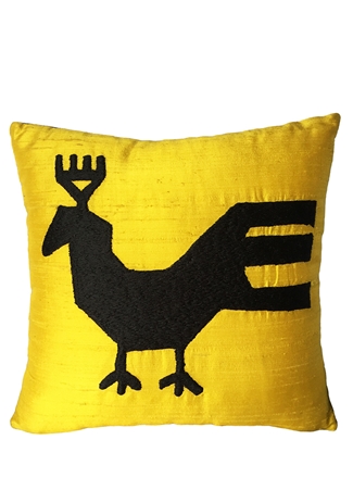 Atölye11 Anadolu Motifi Siyah 25x25cm İpek Dekoratif Yastık Çok Renkli Atölye11 Anadolu Motifi Siyah 25x25cm İpek Dekoratif Yastık Çok Renkli