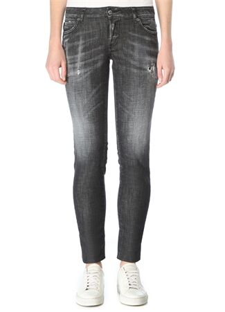 Dsquared2 Kadın Jennifer Siyah Jean Pantolon 42 IT