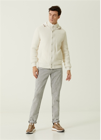 Brunello Cucinelli Erkek Beyaz Kapüşonlu Çizgi Dokulu Kaşmir Mont 52 IT Brunello Cucinelli Erkek Beyaz Kapüşonlu Çizgi Dokulu Kaşmir Mont 52 IT
