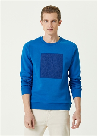 Beymen Club Erkek Mavi Monogram Logo Detaylı Sweatshirt S Beymen Club Erkek Mavi Monogram Logo Detaylı Sweatshirt S