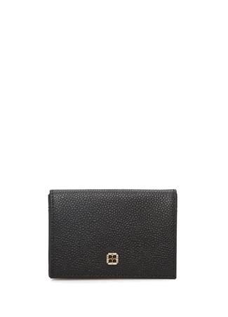 Beymen Hediye Kadın Vatos Siyah Dokulu Deri Kartlık EU