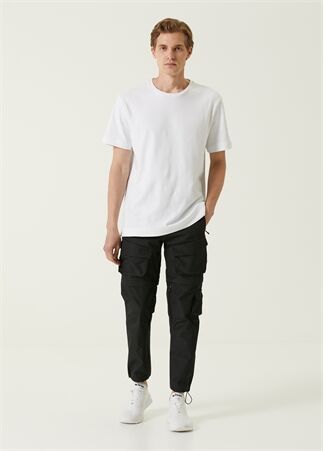 Knt Erkek Lacivert Yüksek Bel Kargo Spor Pantolon 34 US