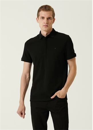 Valentino Erkek Rockstud Siyah Polo Yaka T-shirt S EU