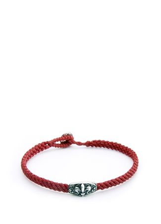 Boga Erkek Macrame Örgü Dokulu Gümüş Rengi Bileklik Kırmızı EU Boga Erkek Macrame Örgü Dokulu Gümüş Rengi Bileklik Kırmızı EU