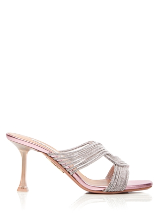 Aquazzura Kadın Gatsby Pembe Topuklu Terlik 36.5 EU