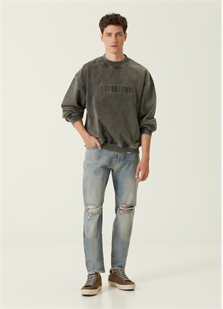 Represent Erkek Mavi Yıpratmalı Boru Paça Jean Pantolon 3 US Represent Erkek Mavi Yıpratmalı Boru Paça Jean Pantolon 3 US