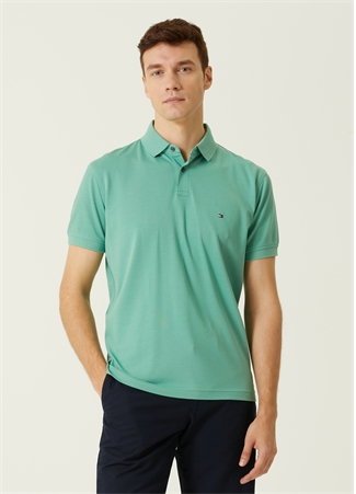Tommy Hilfiger Erkek Regular Fit Yeşil Polo Yaka Organik Pamuk T-shirt L EU Tommy Hilfiger Erkek Regular Fit Yeşil Polo Yaka Organik Pamuk T-shirt L EU