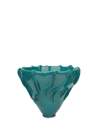 Ayşe Tanman Reef Turkuaz Geometrik Çizgi Dokulu Dekoratif Kase Mavi Ayşe Tanman Reef Turkuaz Geometrik Çizgi Dokulu Dekoratif Kase Mavi