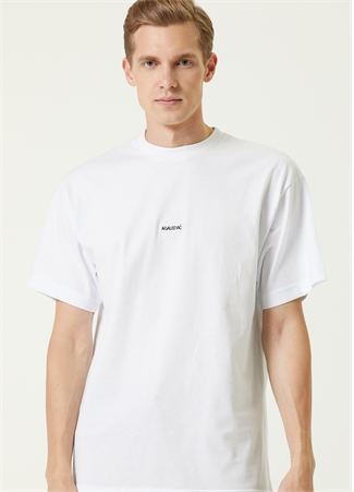 Agaleevic Erkek Beyaz Logo Patch Detaylı T-shirt S/M EU Agaleevic Erkek Beyaz Logo Patch Detaylı T-shirt S/M EU