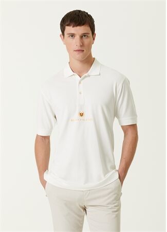 Bel-Air Erkek Beyaz Polo Yaka Logolu T-shirt XS EU