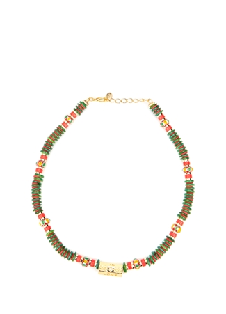 Berrin Özkan Kadın Amour Yeşil Boncuklu Kolye EU