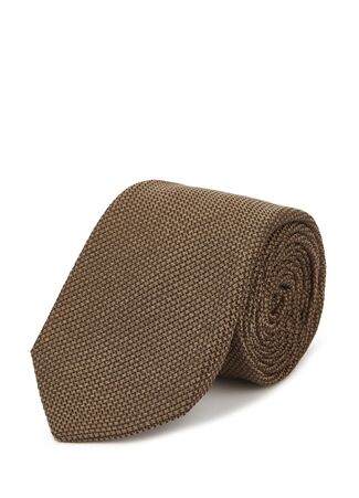 Kiton Erkek Kahverengi Yün Kravat EU