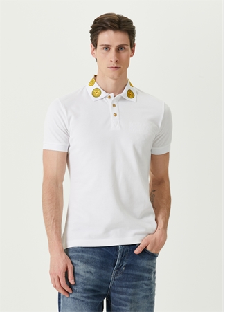 Versace Jeans Couture Erkek Polo Yaka Beyaz S Eu Versace Jeans Couture Erkek Polo Yaka Beyaz S Eu