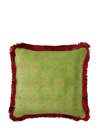 Etro Home Yeşil Püsküllü 45x45 cm Dekoratif Yastık Etro Home Yeşil Püsküllü 45x45 cm Dekoratif Yastık