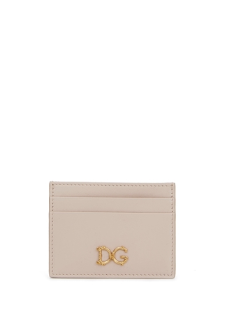 Dolce&Gabbana Kadın Pembe Logolu Deri Kartlık EU Dolce&Gabbana Kadın Pembe Logolu Deri Kartlık EU