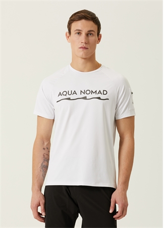 Aqua Nomad Erkek Beyaz Logolu T-shirt S EU Aqua Nomad Erkek Beyaz Logolu T-shirt S EU