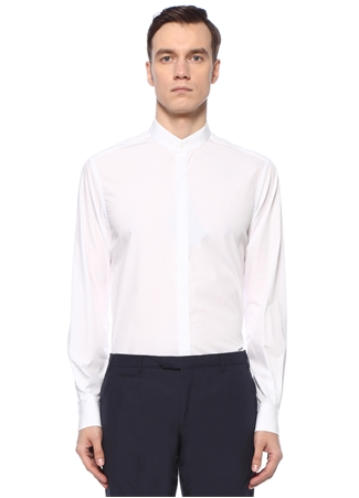 Pal Zileri Erkek Beyaz Hakim Yaka Gömlek 4 IT