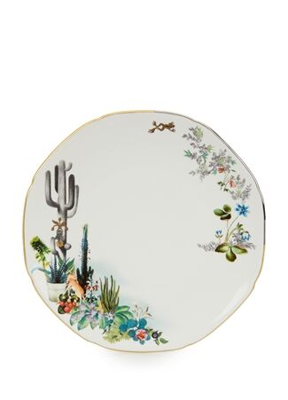 Vista Alegre Atlantis Beyaz Çiçek Desenli Porselen Tabak