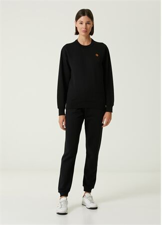 Kenzo Kadın Siyah Bisiklet Yaka Sweatshirt XS EU